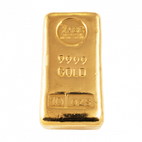 10oz Melbourne Mint Gold Cast Bar - Melbourne Mint
